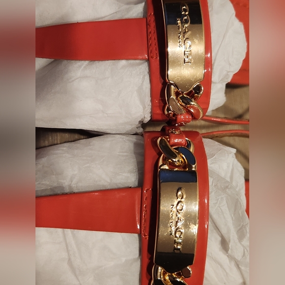 Coach | Shoes | Orange Coach Sandals | Poshmark